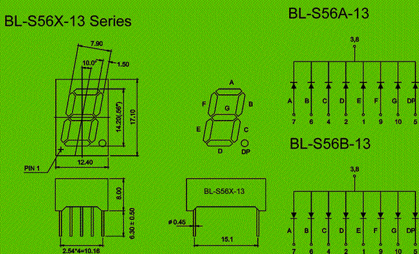 0 56 Inch Single Digit Led 7 Segment